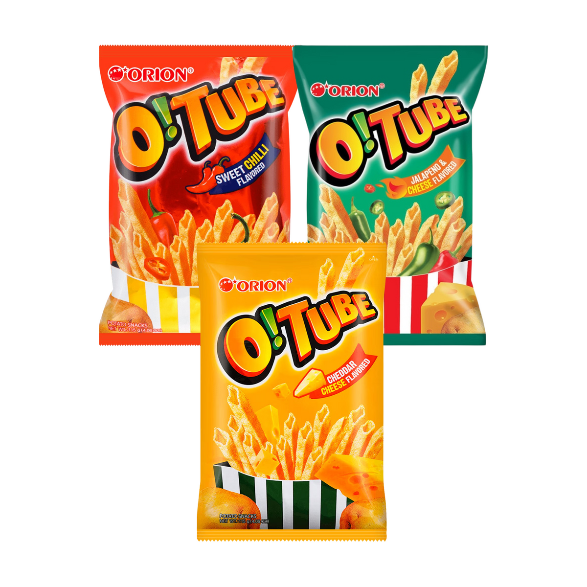 [Orion] O! TUBE Potato Snack (3 flavors) 115g — KollecteUSA
