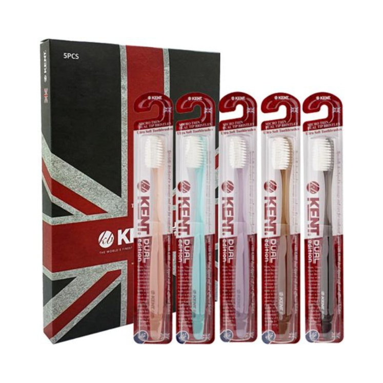 [KENT] Dual Finest Soft Toothbrushes (Pack of 5) — KollecteUSA