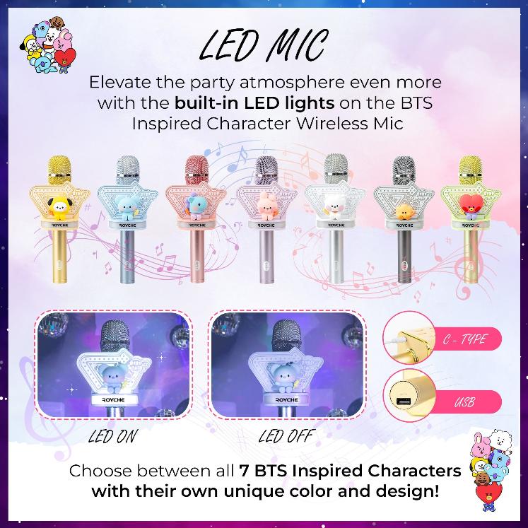 [BT21] Official LED Wireless Bluetooth Microphone/Speaker — KollecteUSA