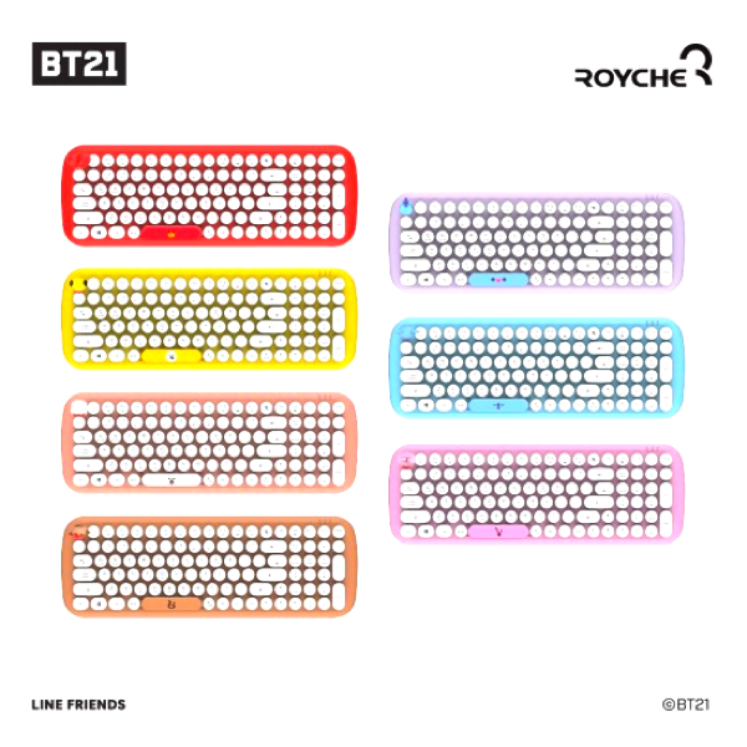 [BT21] Official Wireless Retro Keyboard — KollecteUSA